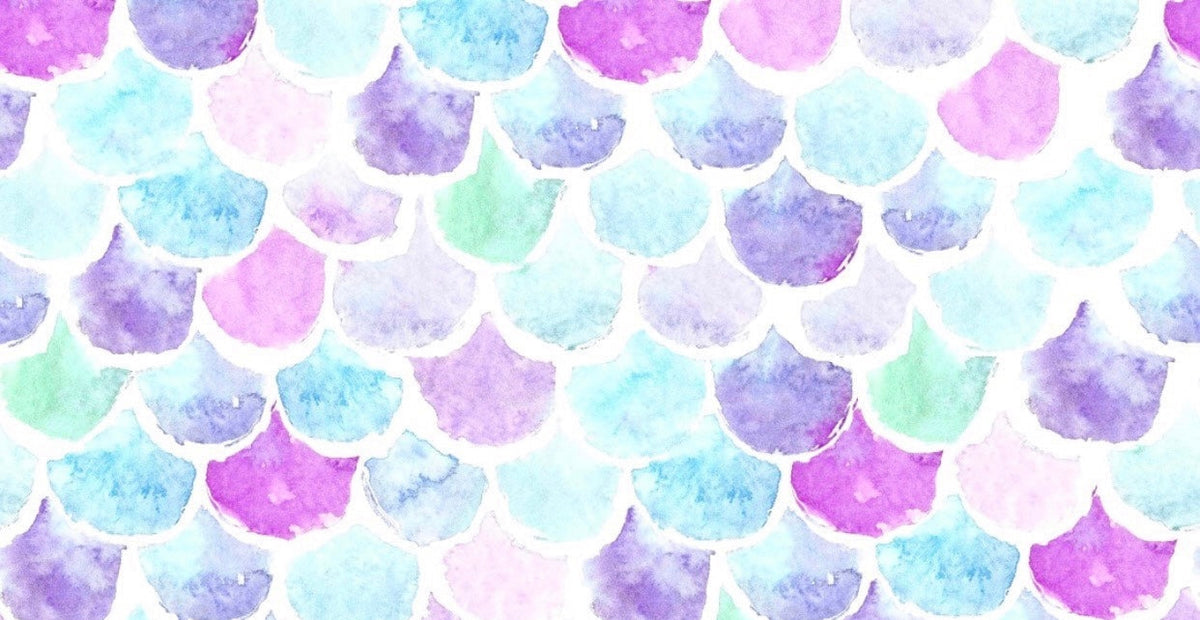 4 x Wet Bag Tags - Pastel Scales | Green Lily