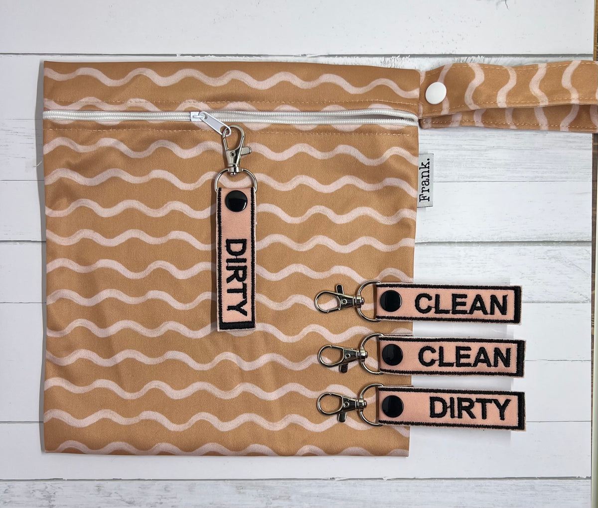 4 x Wet Bag Tags - NUDE | Green Lily